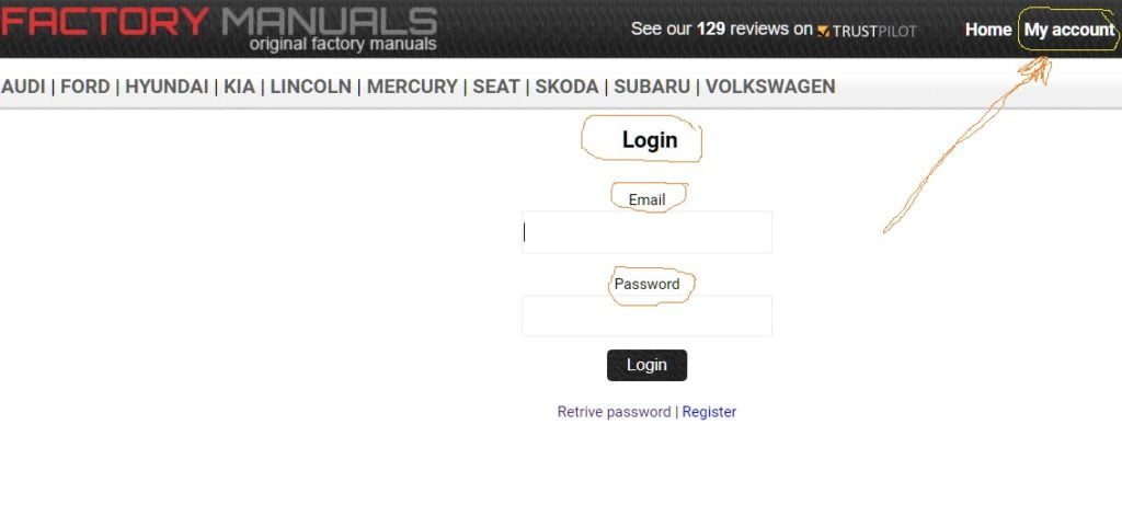 Login – OEM Factory Repair Manuals